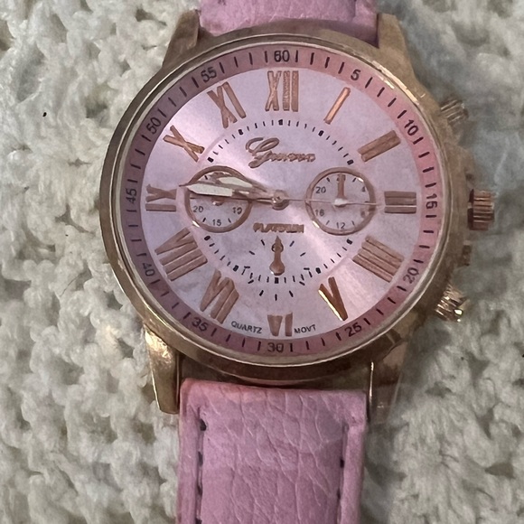 Geneva | Accessories | Newroman Numerals Geneva Pink Watch | Poshmark